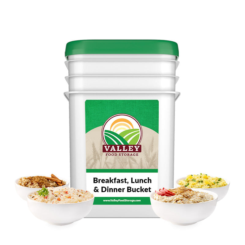Breakfast Lunch & Dinner Bucket - Valley Food Storage