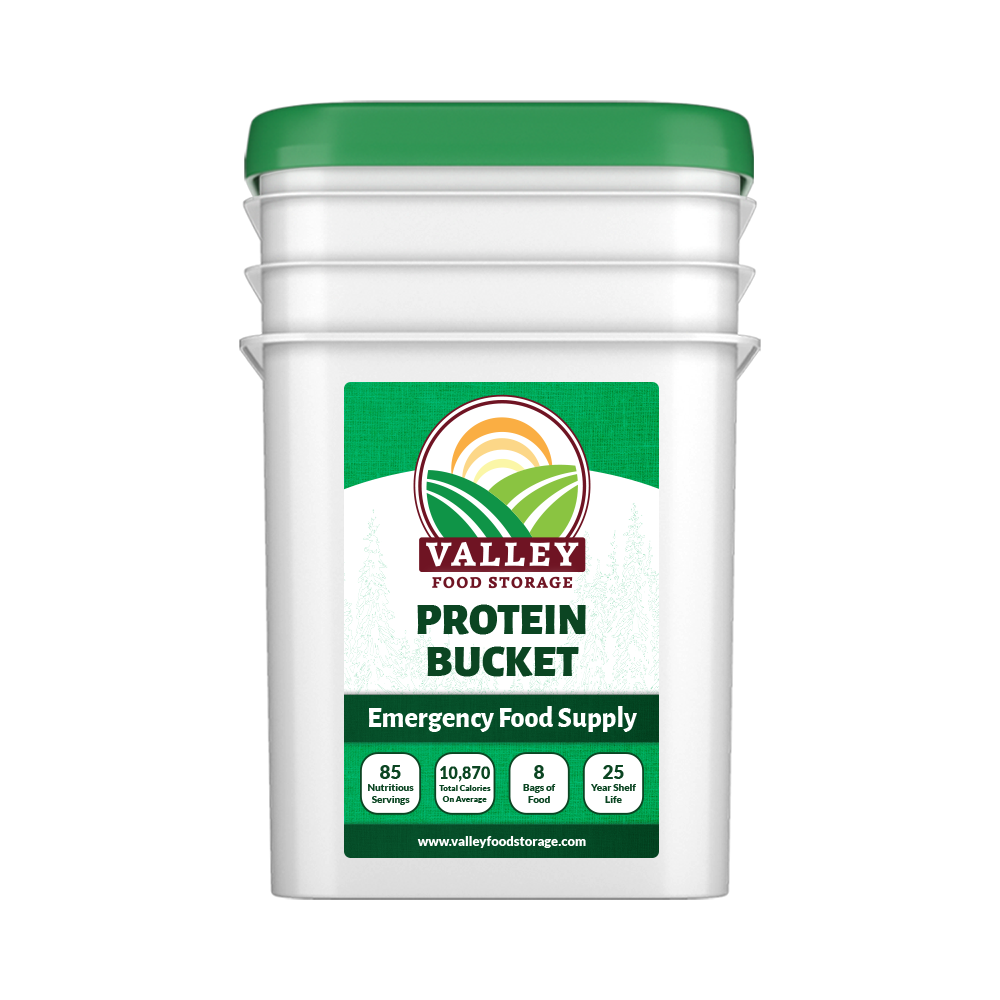 Premium Protein Bucket With Freeze-Dried Meat - Valley Food Storage