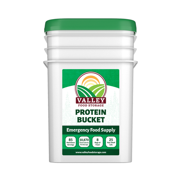 Premium Protein Bucket With Freeze-Dried Meat - Valley Food Storage