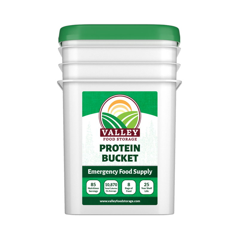 Premium Protein Bucket With Freeze-Dried Meat - Valley Food Storage