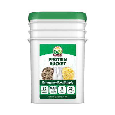 Premium Protein Bucket With Freeze-Dried Meat - Valley Food Storage